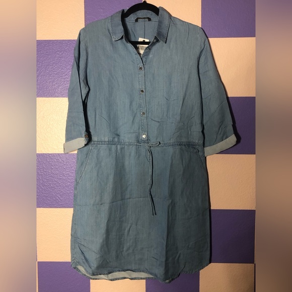 Mavi | Dresses | Nwt Mavi Light Soft Denim Shirt Dress With Pockets ...